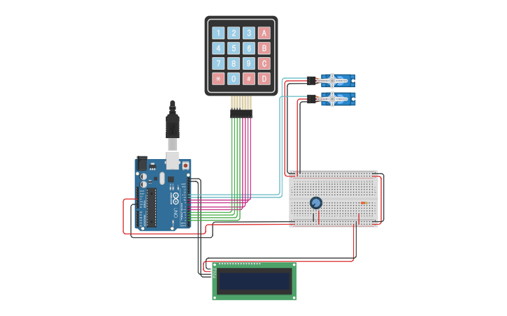 Circuit design Badminton - Tinkercad