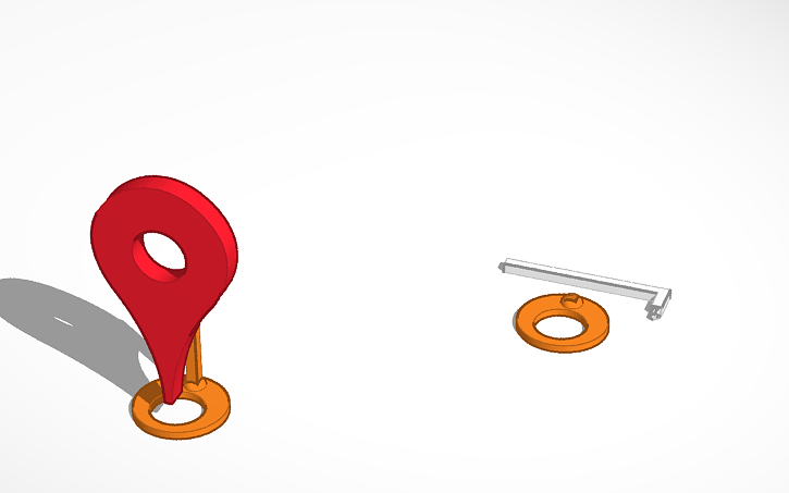 3D design Google Maps Pointer - Tinkercad