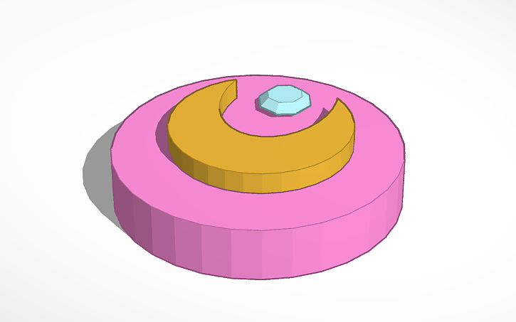 3D design Pink Magical Lunar Locket - Tinkercad
