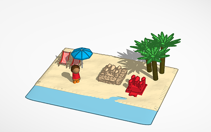 3D design Copy of Beach - Tinkercad