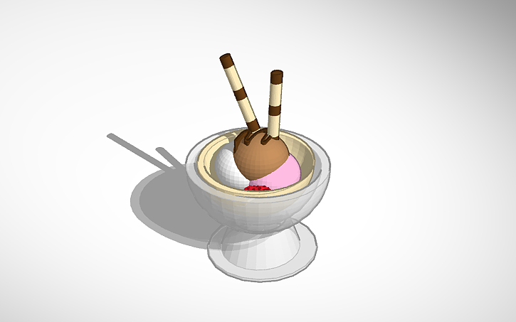 3D design Ice cream sundae | Tinkercad