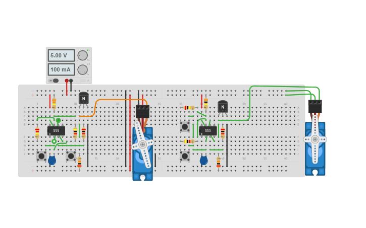 Circuit Design 555 Servo Tinkercad