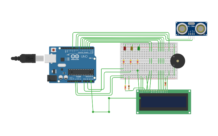 Circuit Design Distance Measurement Tinkercad