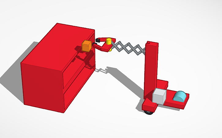 3D design Montacargas automatico especializado - Tinkercad