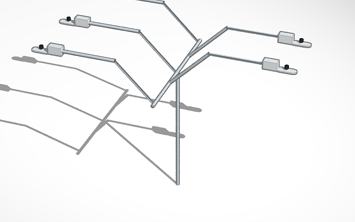 3D design 5-Count Double-Sided Street Lights | Tinkercad