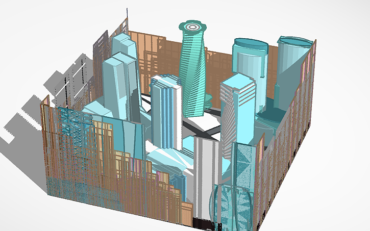 3D design Queshalaam's Tallest Buildings | Tinkercad