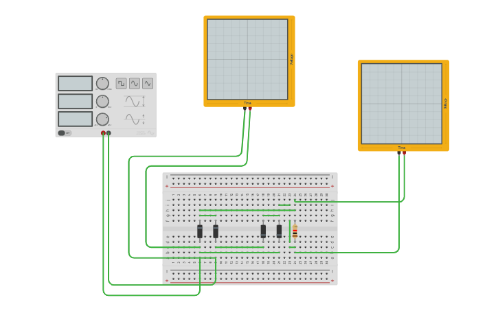 Circuit design FULL WAVE RECTIFIER - Tinkercad