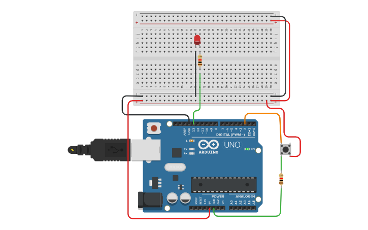 Circuit design DigitalRead - Tinkercad