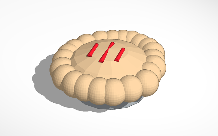 3D design Cartoon Pie (cherry) | Tinkercad