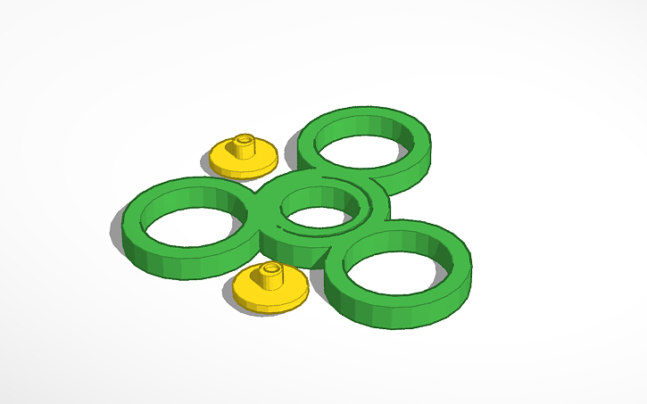 3D design fidget spinner ducks - Tinkercad
