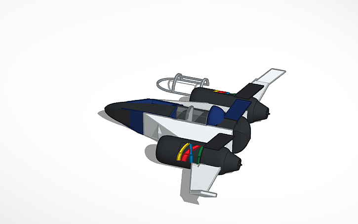 3D design Custom A-wing - Tinkercad