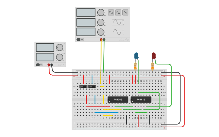 Circuit design SR FLIP FLOP - Tinkercad