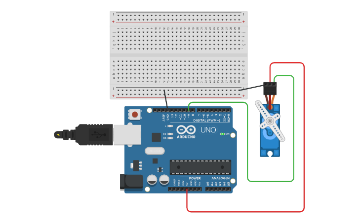 Circuit design R1.13 Servo Motor | Tinkercad