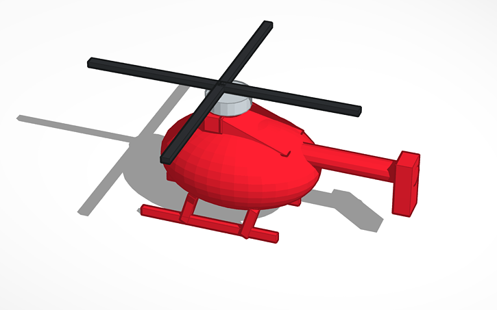 3D design helicopter - Tinkercad