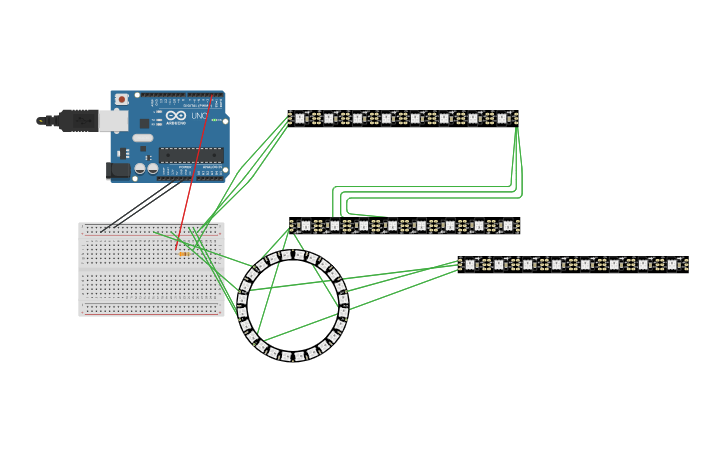 Circuit design Copy of Neopixel LED RGB inteligente | Tinkercad