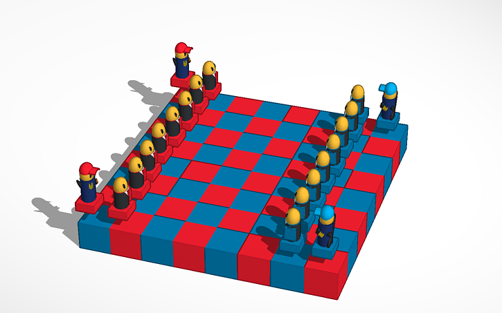3D design Chess board :D - Tinkercad