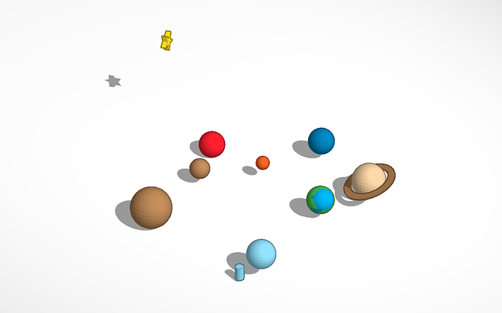 3D design solar system - Tinkercad