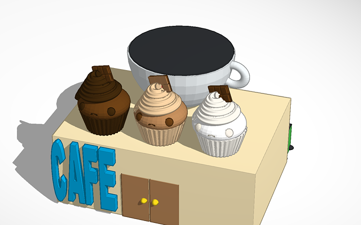 3D design cafetería - Tinkercad