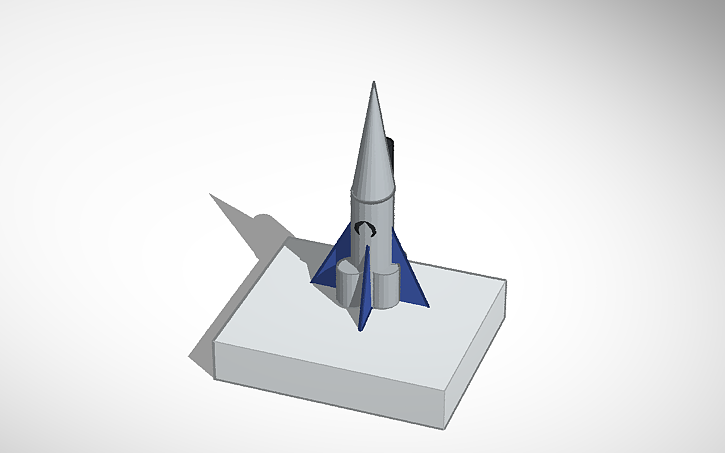 3D design Rocket ship #1 | Tinkercad