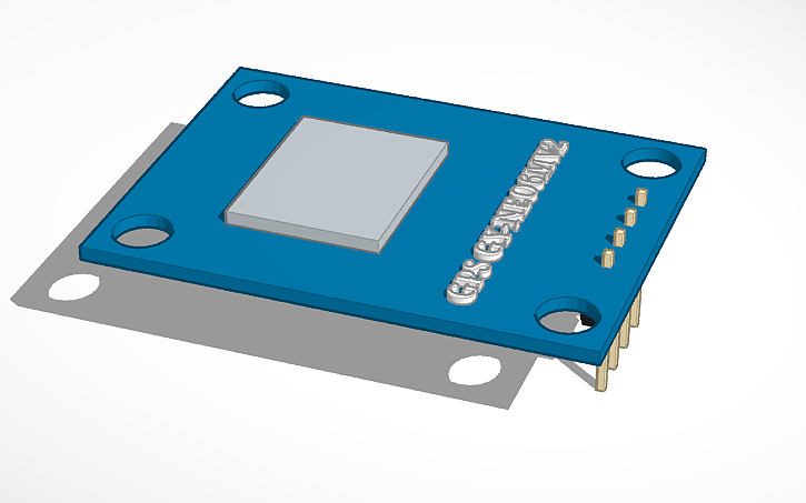 3D design GPS de GY-NEO6MV2 placa - Tinkercad