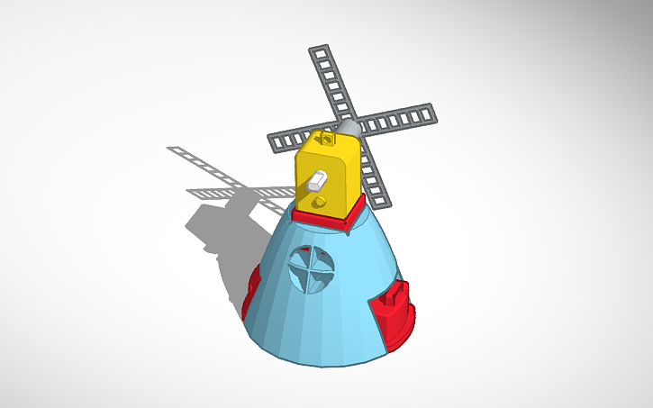 3D design Windmill with Spin - Tinkercad