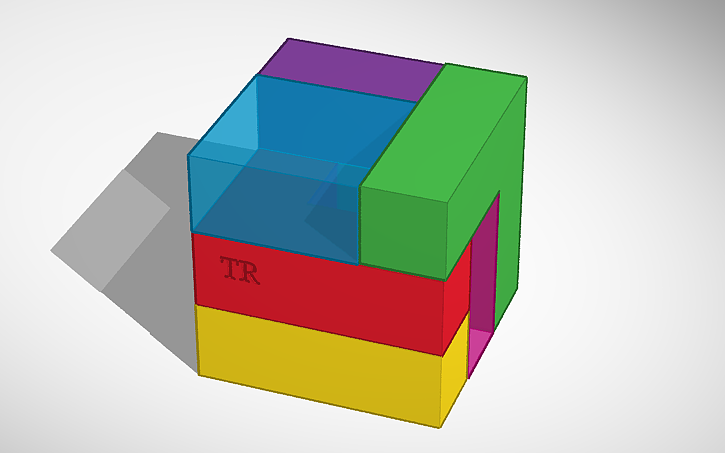 3D design Puzzle cube example - Tinkercad