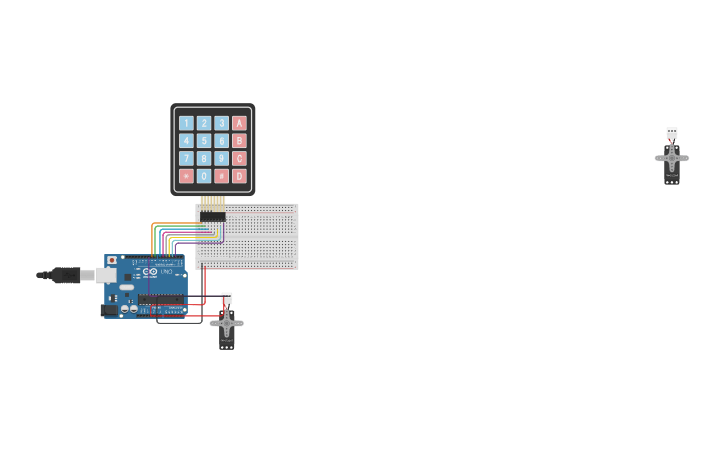 Circuit design AUTOMATIC DOOR SYSTEM - Tinkercad