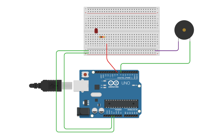 Circuit design Buzzer - Tinkercad