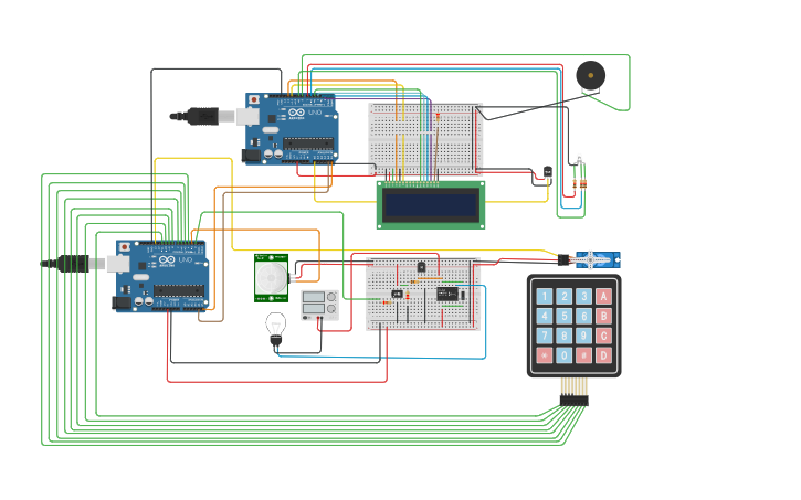 Circuit design Copy of Proyecto Final Arduino 2 con I2C | Tinkercad