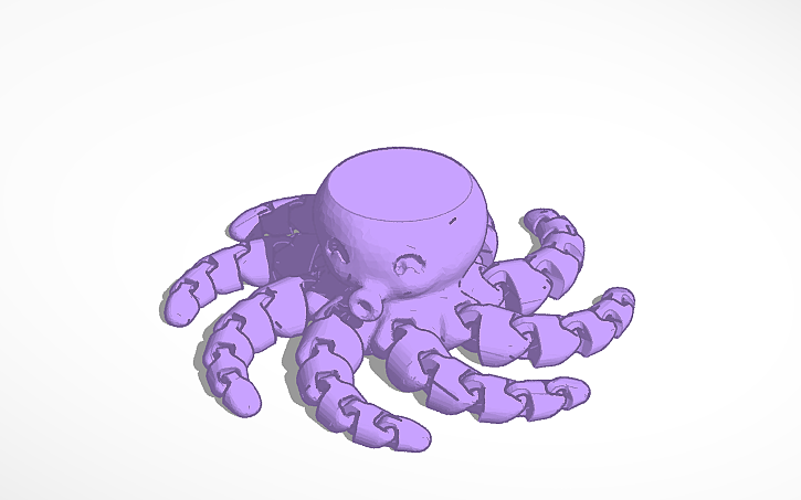 3D design Purple Octopus - Tinkercad