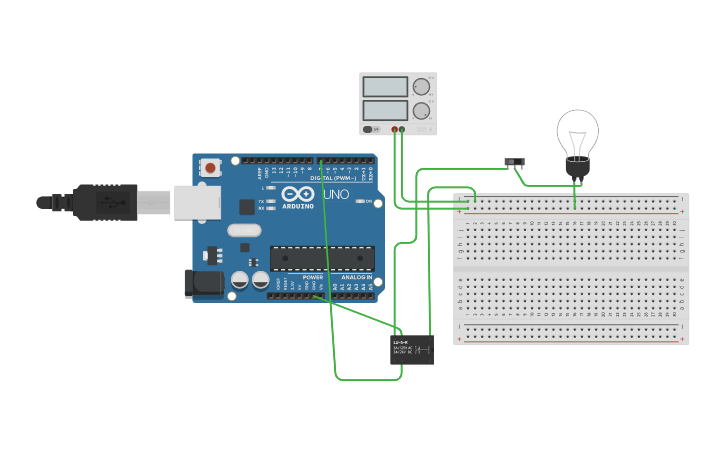 Circuit design Relay with Arduino - Tinkercad