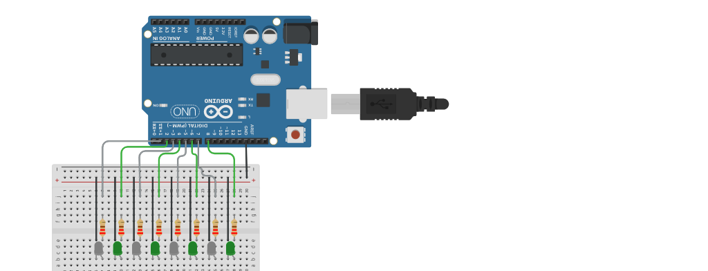 Circuit design MONTAJE #5 - Tinkercad