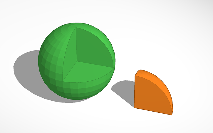 3D design 1/8 球 | Tinkercad