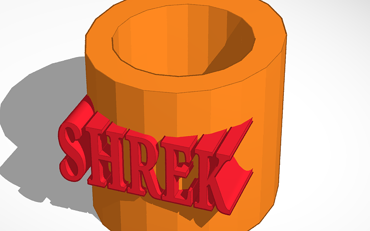 3D design 4-20-18 Shrek pencil holder | Tinkercad