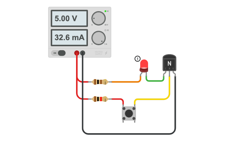 Circuit Design Prototype The Transistor Switch In Tinkercad Tinkercad
