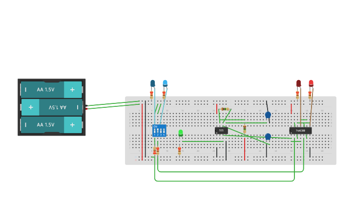 Circuit design SR FLIP FLOP | Tinkercad