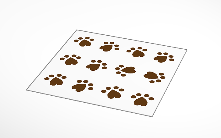 3d Design Paw Print Pattern Tinkercad