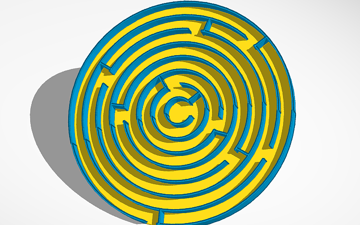 3D design CIRCULAR MAZE - Tinkercad