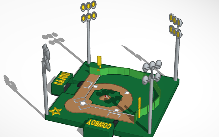 3D design Baseball Feild - Tinkercad
