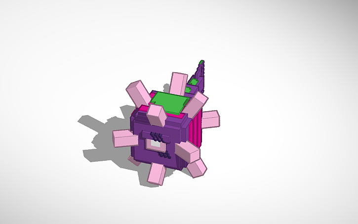 3D design Minecraft dungeons ancient guardian - Tinkercad