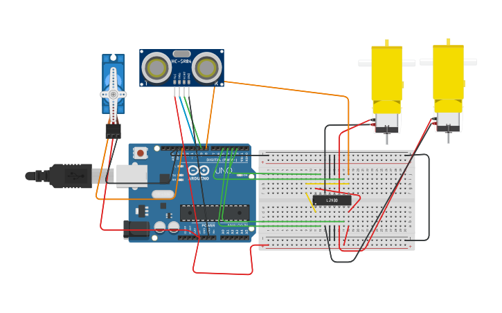 Circuit design Obstacle avoiding robot project prototype by Prachetan ...