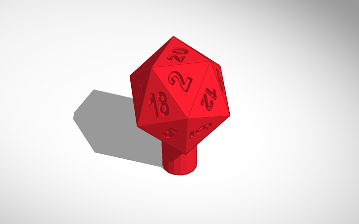 3D design D20 Drawer Pull | Tinkercad