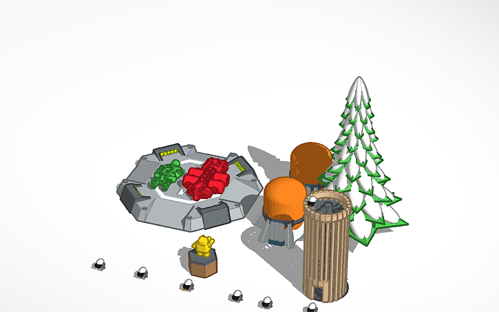 3D design Spaceship launch | Tinkercad