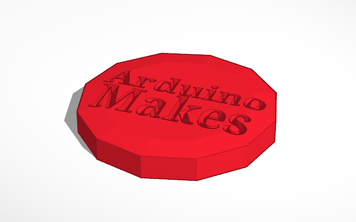 3D design maker coin - Tinkercad