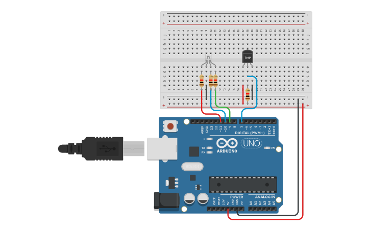 Circuit design Humidity and temperature sensor with led indicator ...