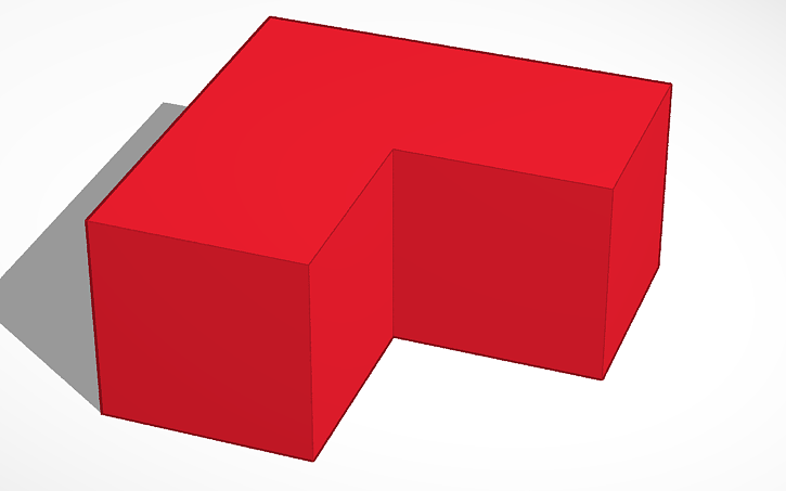 3D design L shape for cube design - Tinkercad