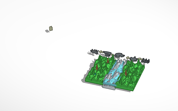 3D design Alexandria Brinker Temperate Forest Biome - Tinkercad