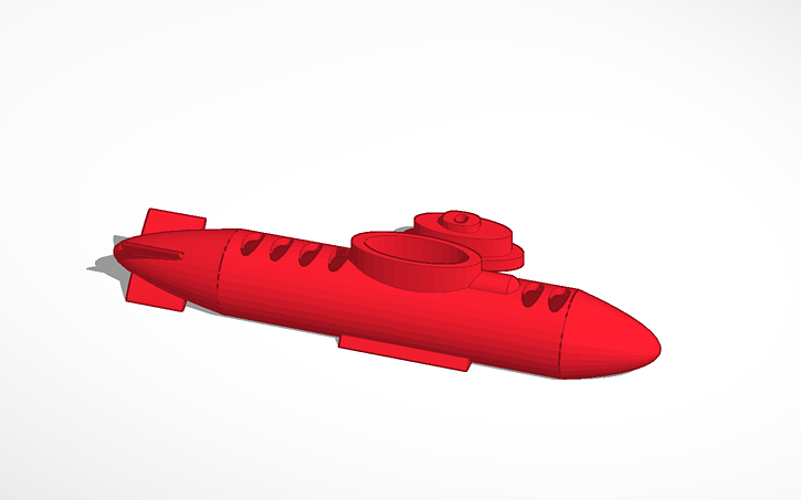 3D design Fixed Original Baking Powder Diving Submarine - Tinkercad