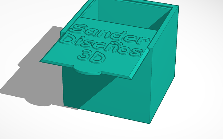 3D design Caja 7x7x6.6 con Tapa Deslizante - Tinkercad