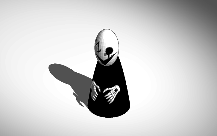 3D design W.D. Gaster (Undertale) - Tinkercad